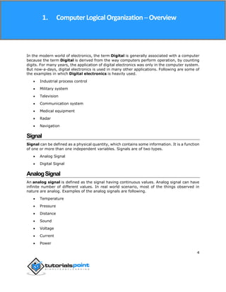Computer logical organization_tutorial | PDF