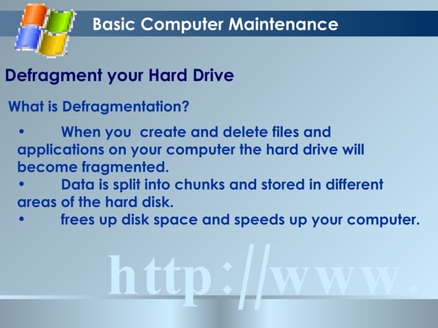 Computer maintenance | PPT | Internet for Beginners | Internet