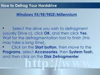 Computer maintenance | PPT | Internet for Beginners | Internet