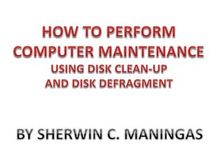 Computer maintenance | PPT
