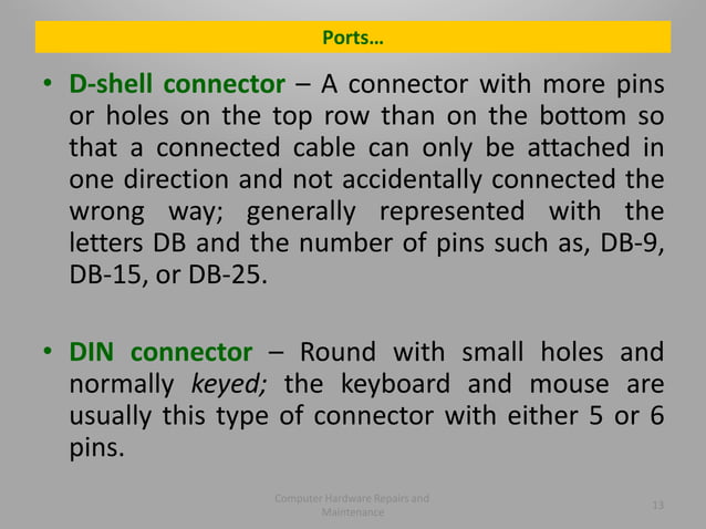 Computer Maintenance Presentation.pptx | Data Storage and Warehousing | Computing