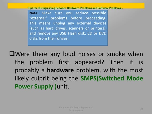 Computer Maintenance Presentation.pptx | Data Storage and Warehousing | Computing
