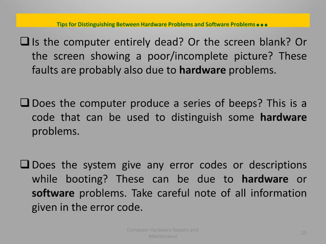 Computer Maintenance Presentation.pptx | Data Storage and Warehousing ...