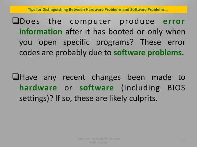 Computer Maintenance Presentation.pptx | Data Storage and Warehousing ...
