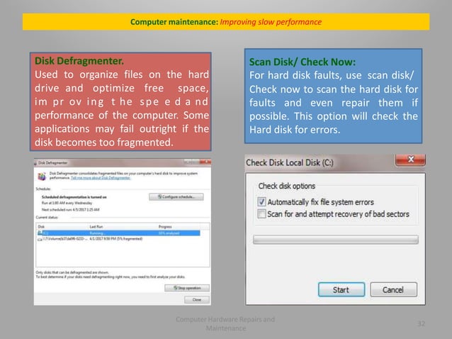 Computer Maintenance Presentation.pptx | Data Storage and Warehousing | Computing