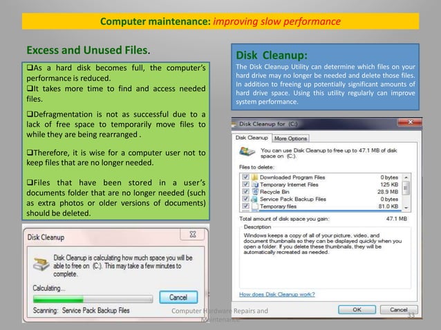 Computer Maintenance Presentation.pptx | Data Storage and Warehousing | Computing