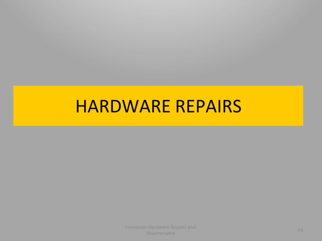 Computer Maintenance Presentation.pptx | Data Storage and Warehousing | Computing