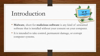 Computer Malware and its types | PPTX