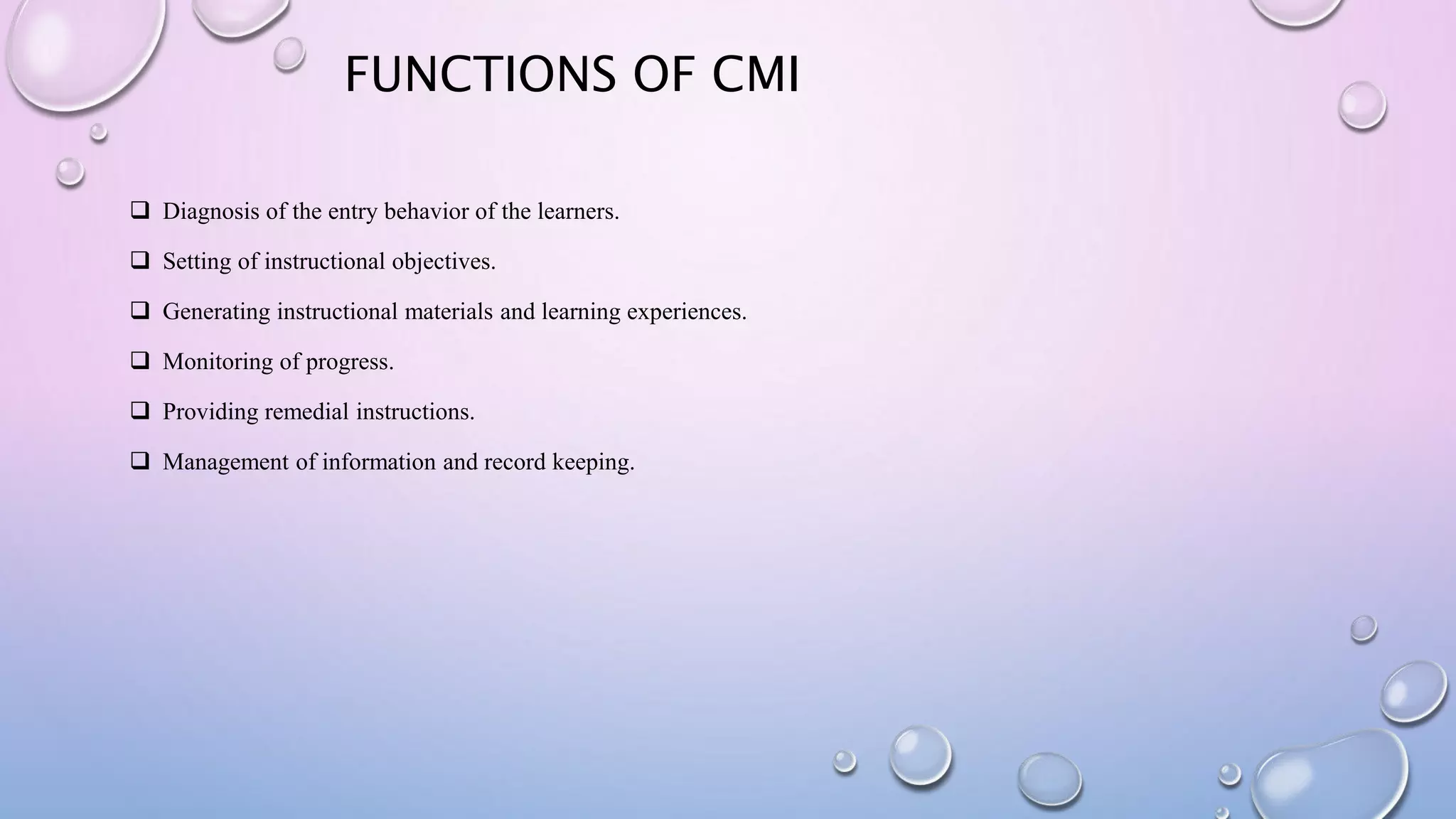 COMPUTER MANAGED INSTRUCTION | PPTX