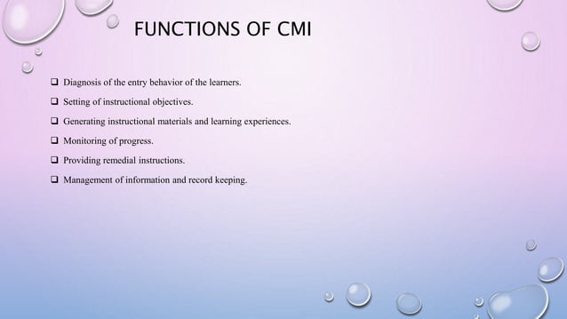 COMPUTER MANAGED INSTRUCTION | PPTX | Education industry | Industries