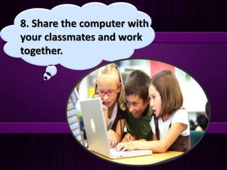 Computer Manners grade 1 & 2 ppt | PPTX