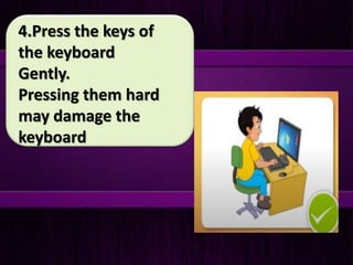 Computer Manners grade 1 & 2 ppt | PPTX