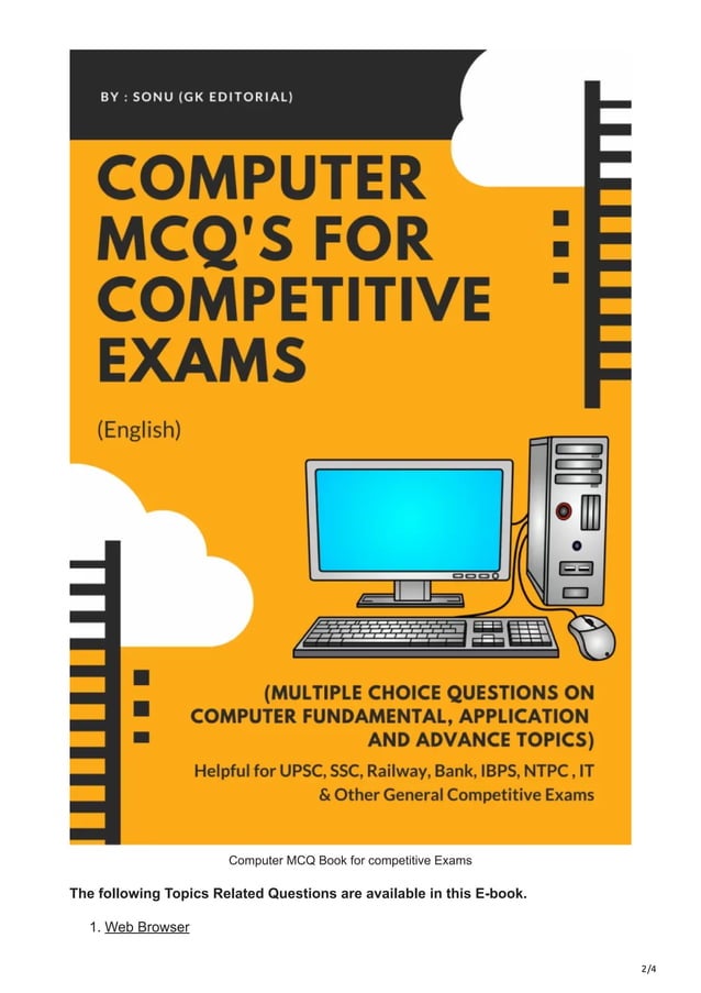 Computer MCQ Book for Competitive Exams 7000 MCQ | PDF