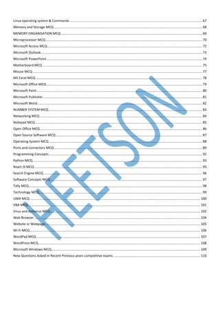 Computer MCQ Question Bank in English for all Competitive Exams ...