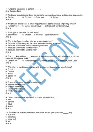 Computer MCQ Question Bank in English for all Competitive Exams ...