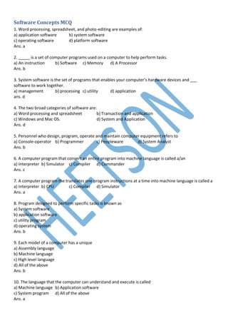 Computer MCQ Question Bank in English for all Competitive Exams ...