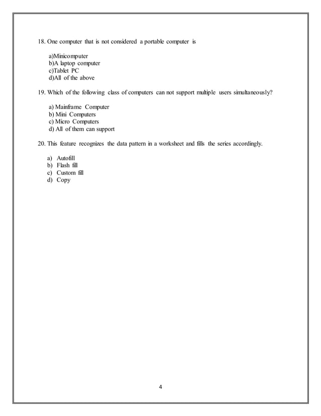 Computer MCQS.docx | Computing | Technology & Computing