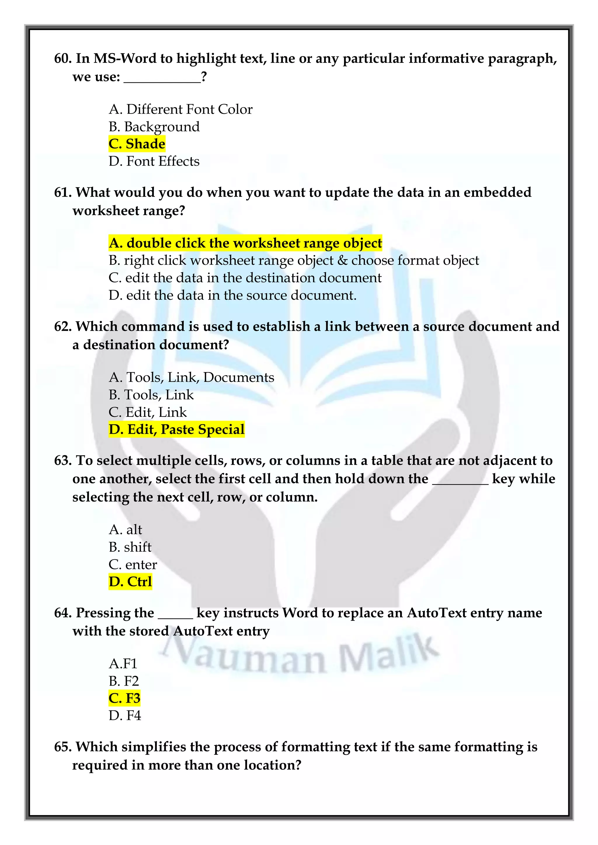 Computer Mcqs.pdf | Desktop Publishing | Computer Software and Applications