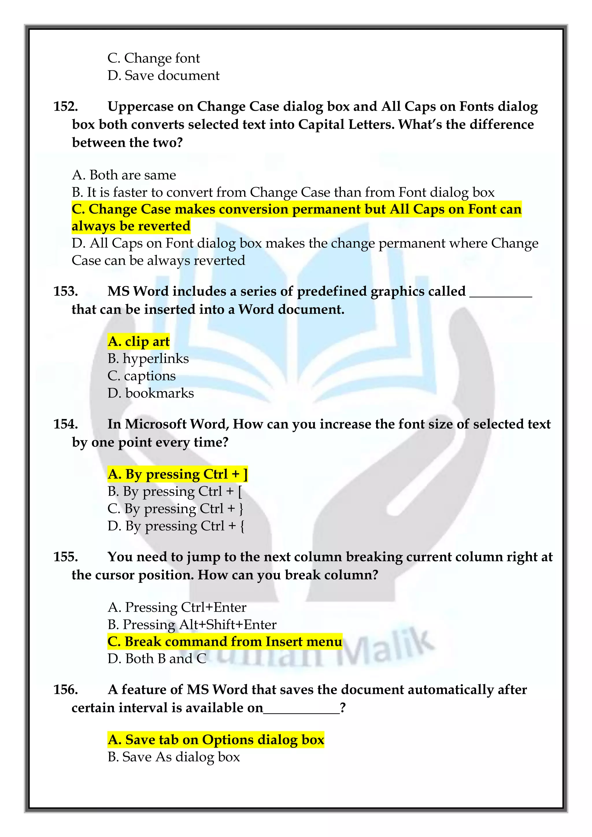 Computer Mcqs.pdf | Desktop Publishing | Computer Software and Applications