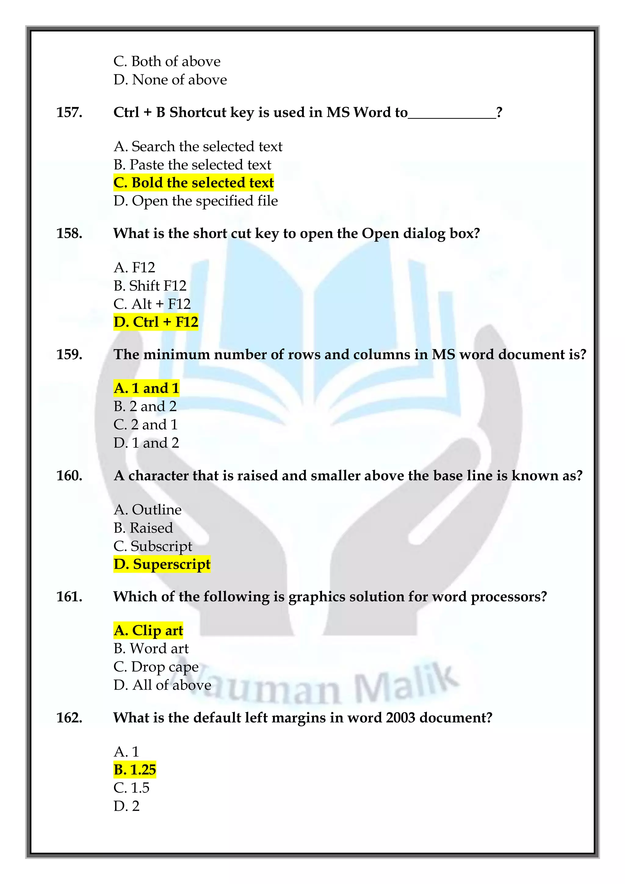 Computer Mcqs.pdf | Desktop Publishing | Computer Software and Applications