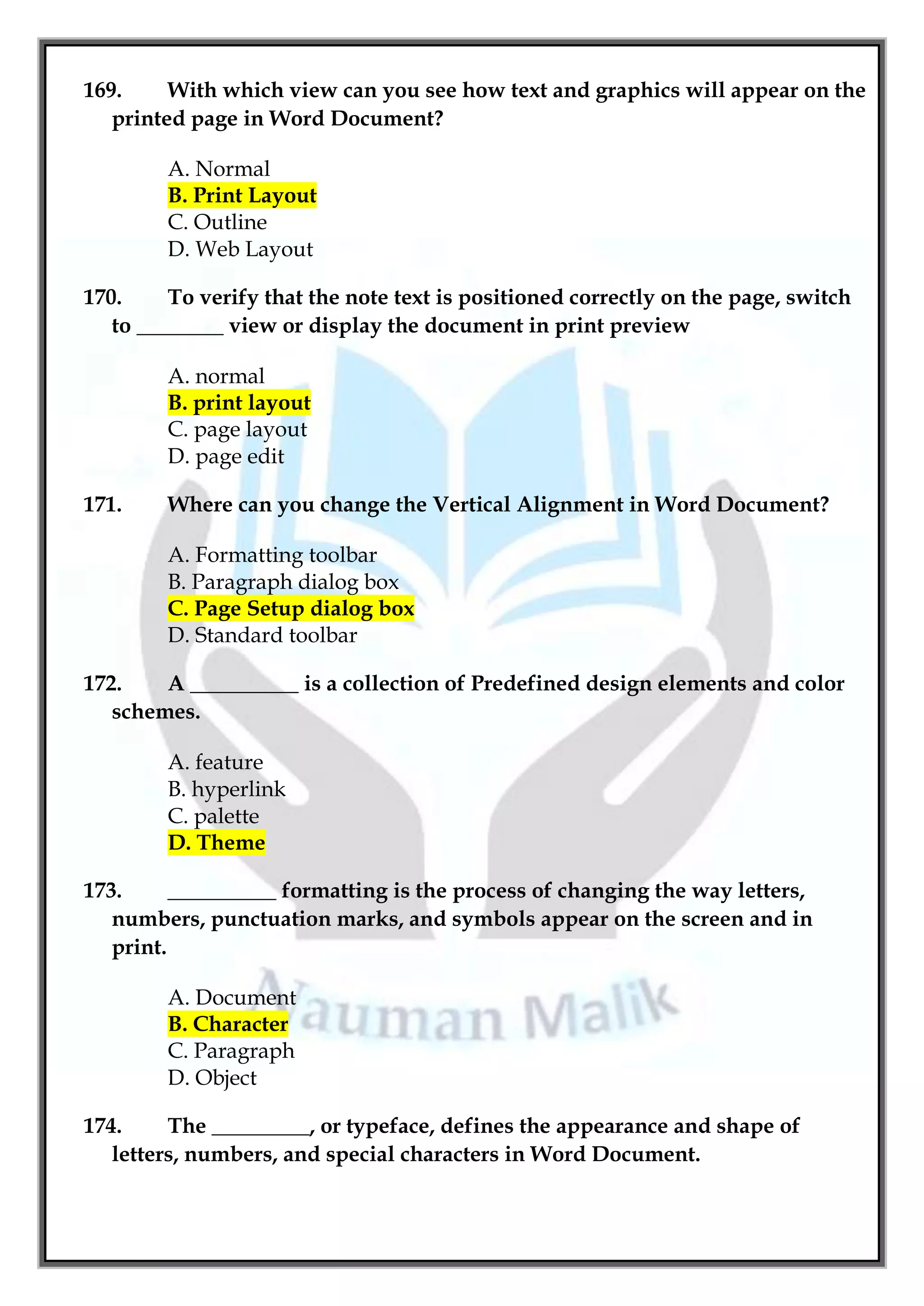 Computer Mcqs.pdf | Desktop Publishing | Computer Software and Applications