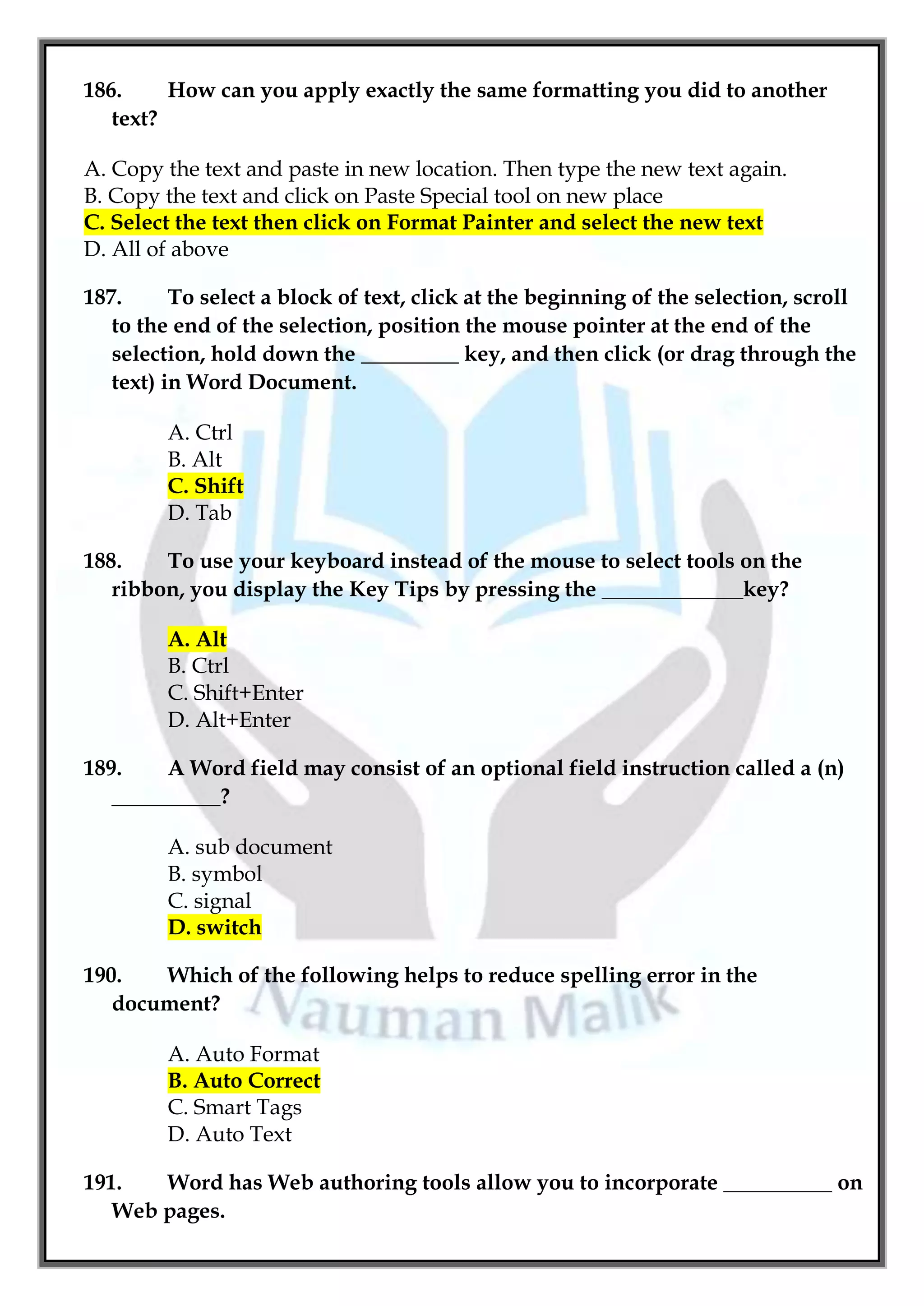 Computer Mcqs.pdf | Desktop Publishing | Computer Software and Applications