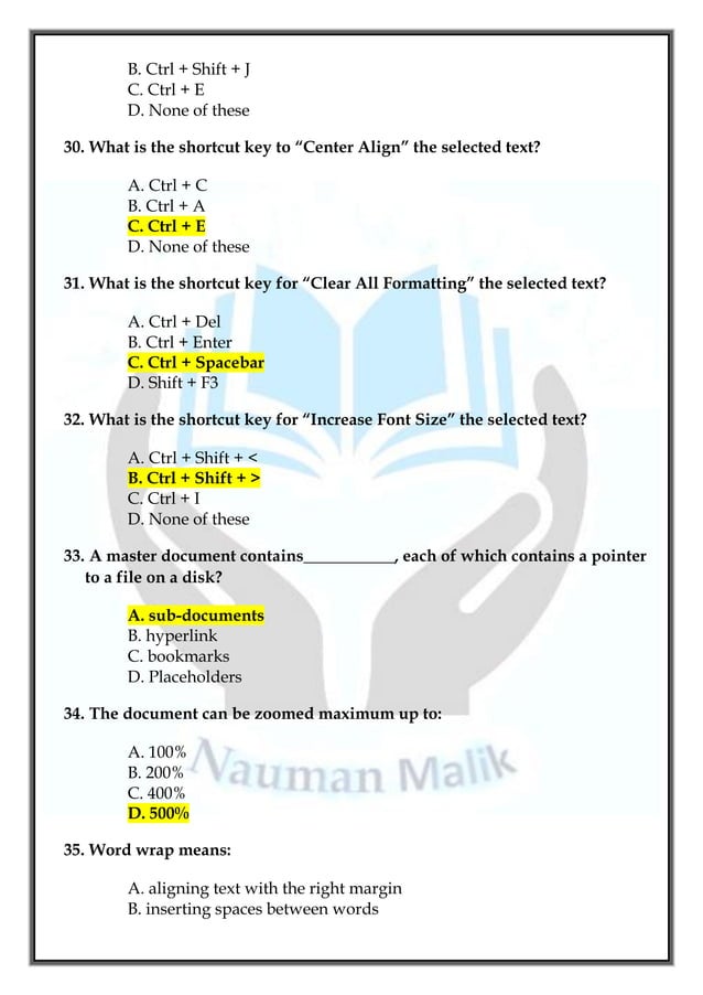 Computer Mcqs.pdf | Desktop Publishing | Computer Software and Applications