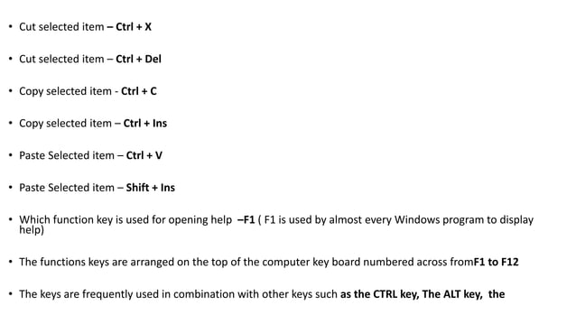 Computer Important Shortcut Keys help for all competitive exams | PPT