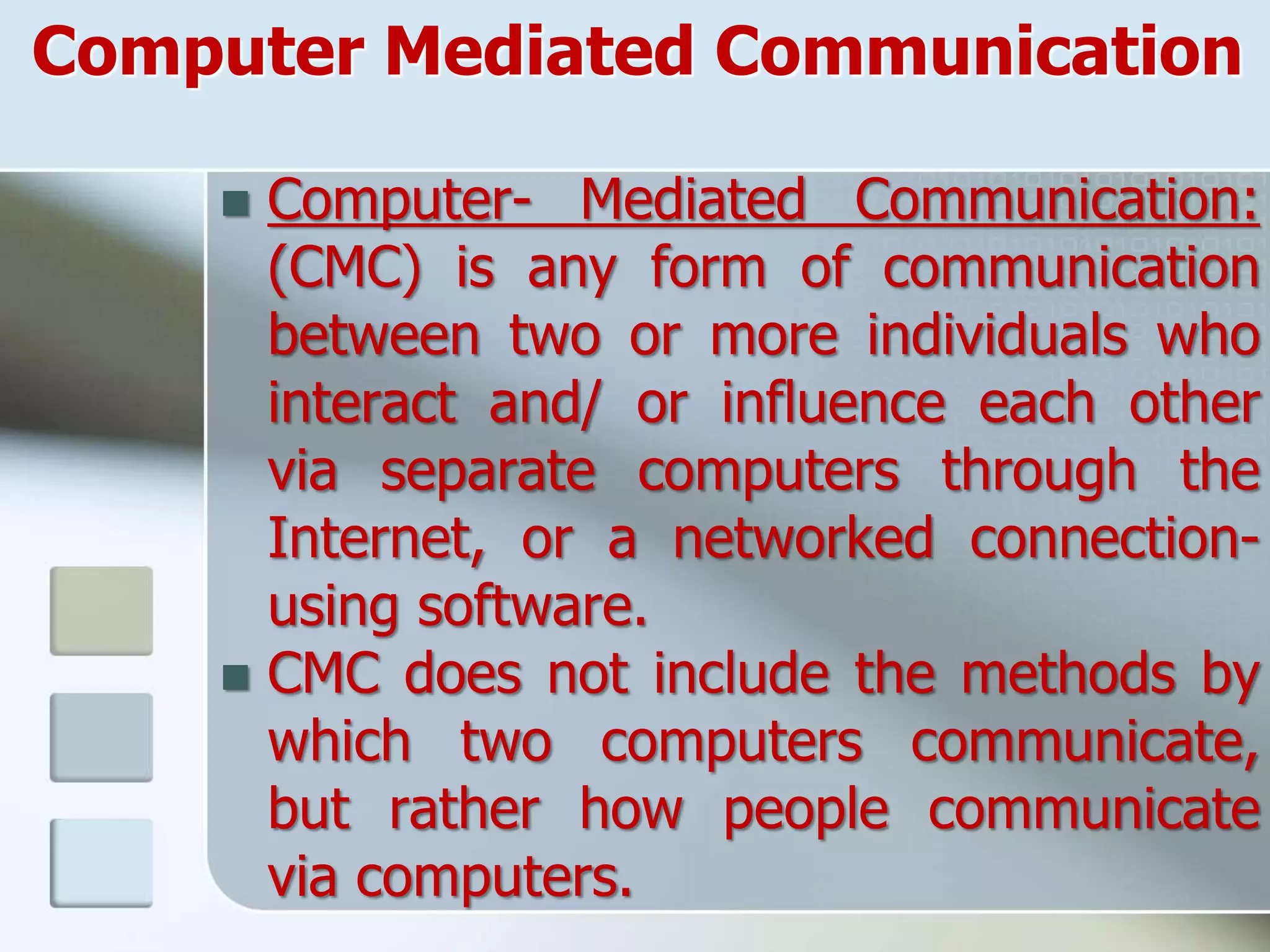 Computer Mediated Communication Ppt Web Conferencing Computer Software And Applications
