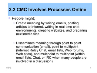 Computer mediated communication (cmc) as a subject | PPT