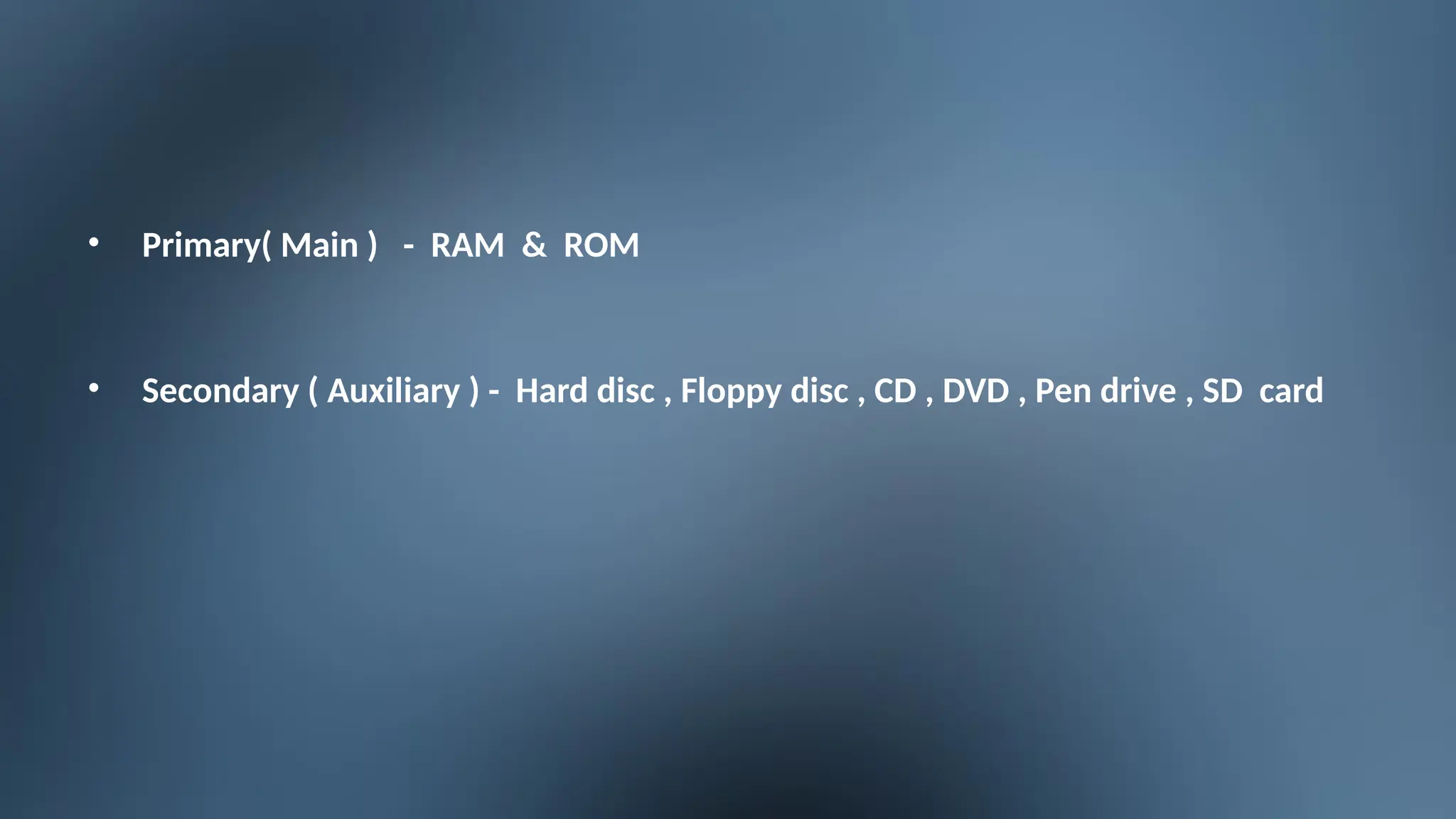 Computer Memory, primary secondary memory.pptx