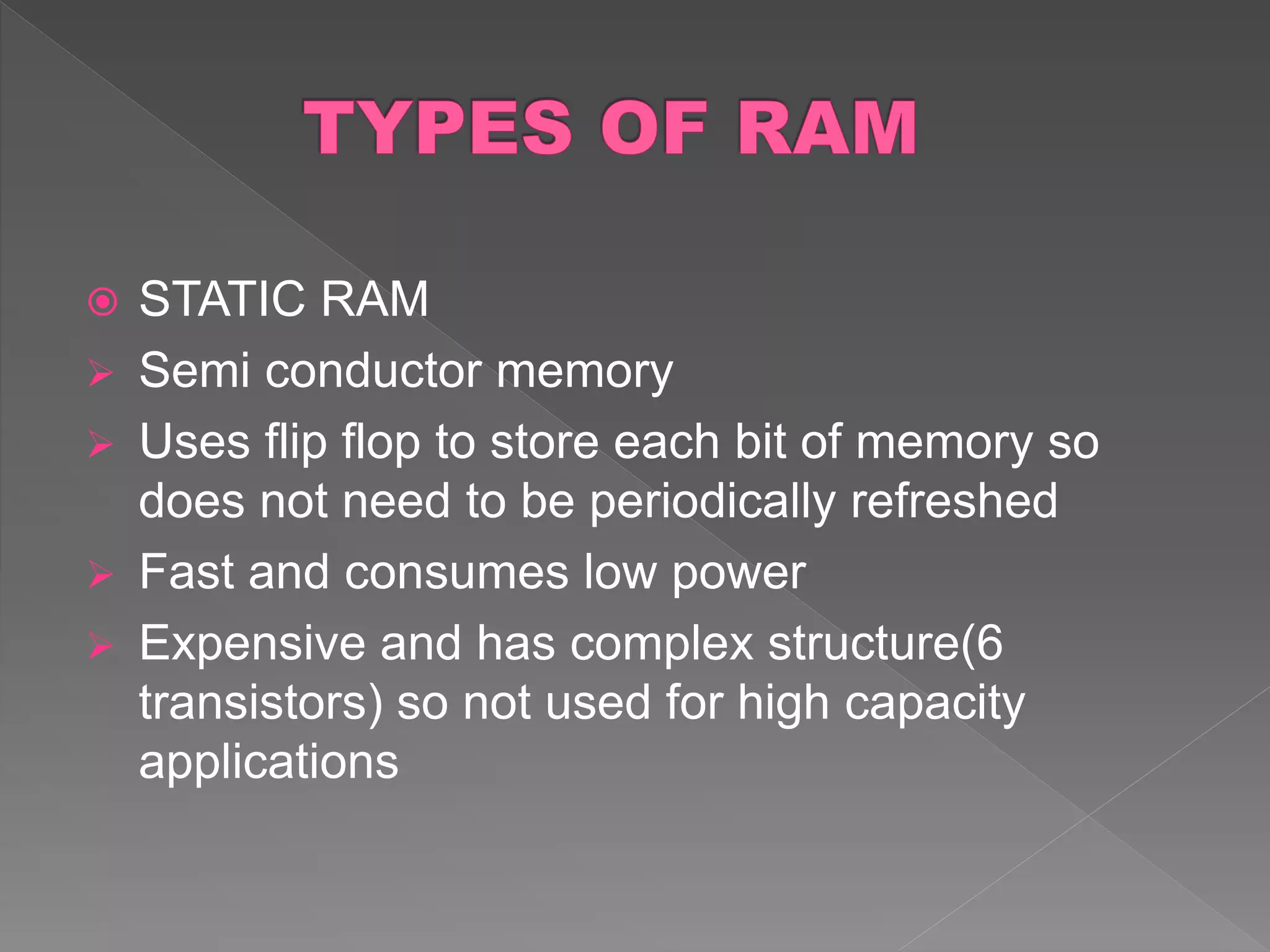 Computer memory & Memory Storage Devices. | PPTX | Data Storage and Warehousing | Computing