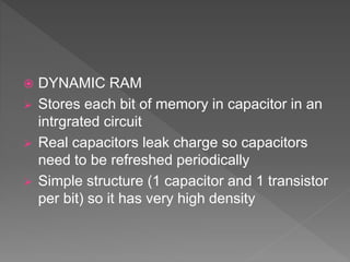 Computer memory & Memory Storage Devices. | PPTX