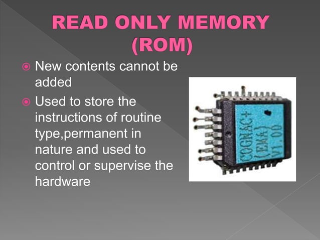 Computer memory & Memory Storage Devices. | PPTX | Data Storage and Warehousing | Computing