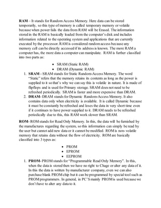 Computer memory | PDF