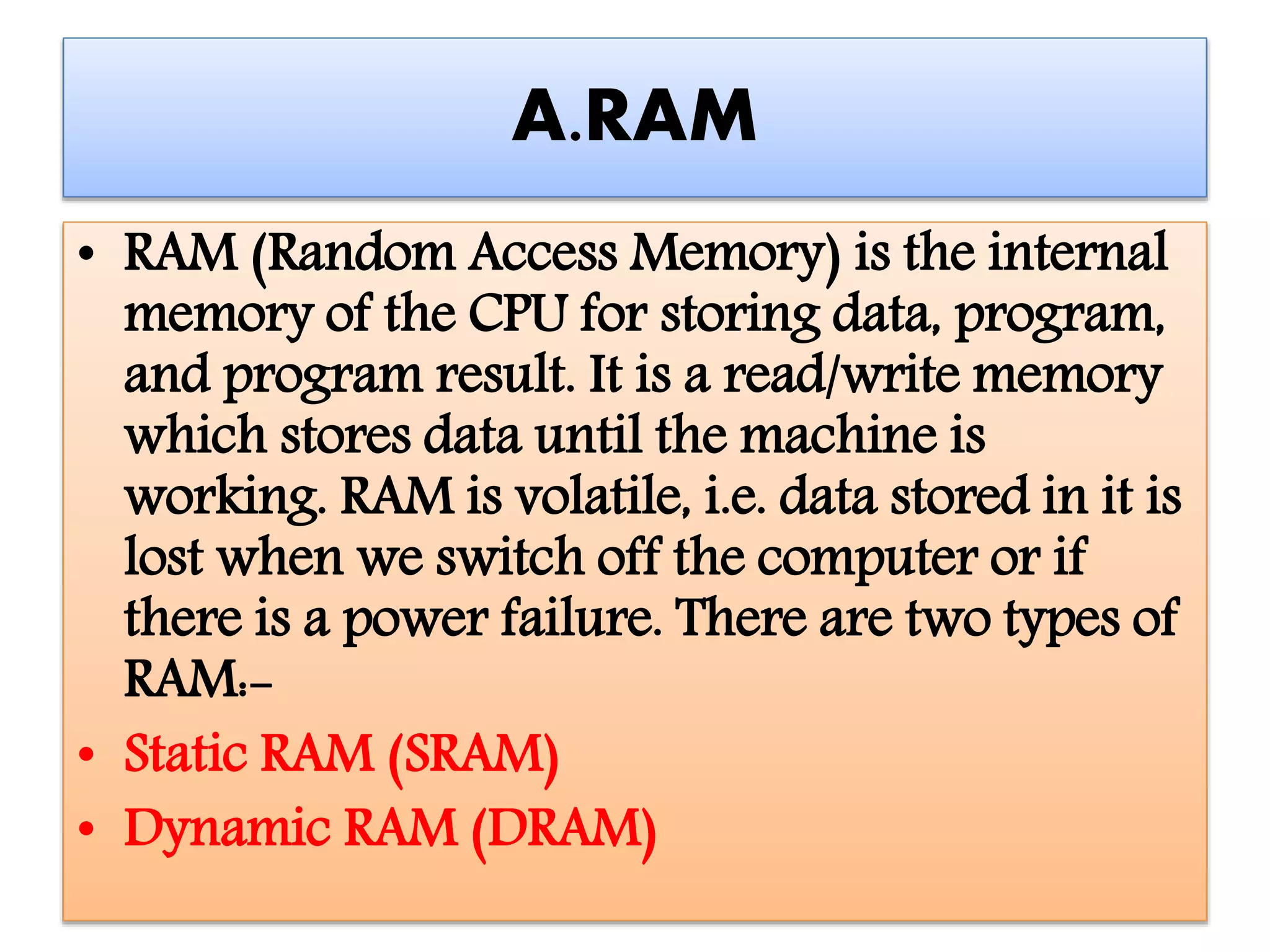 All about Computer memory in one ppt | PPTX