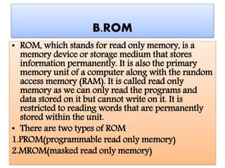 All about Computer memory in one ppt | PPTX
