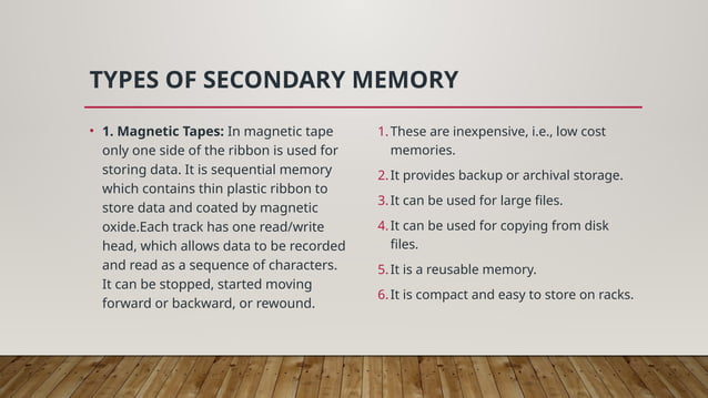 Computer Memory.pptx with its types and storage | PPTX
