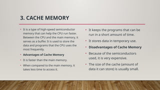 Computer Memory.pptx with its types and storage | PPT