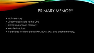 Computer memory in general | PPT