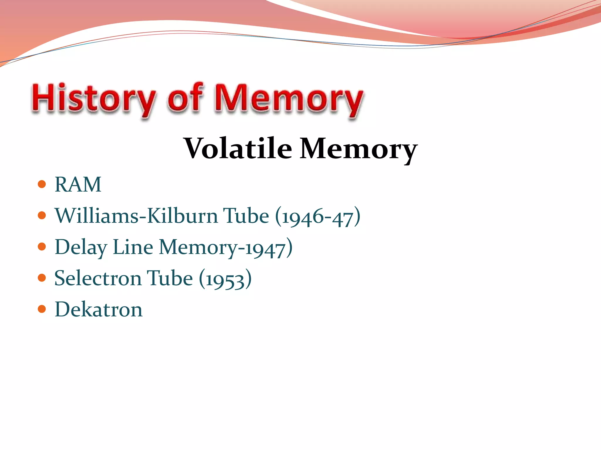 Computer memory presentation | PPTX