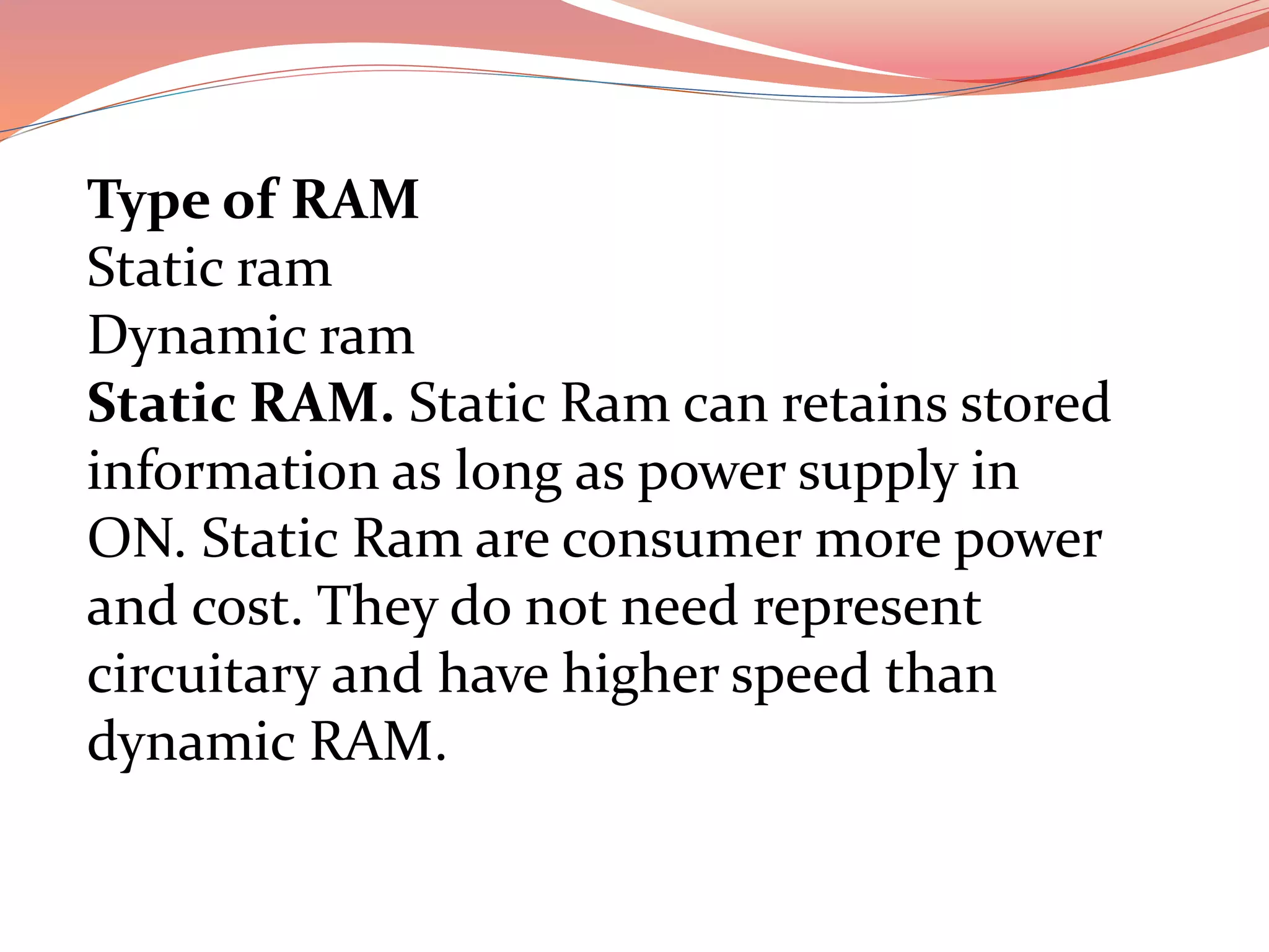 Computer memory presentation | PPTX