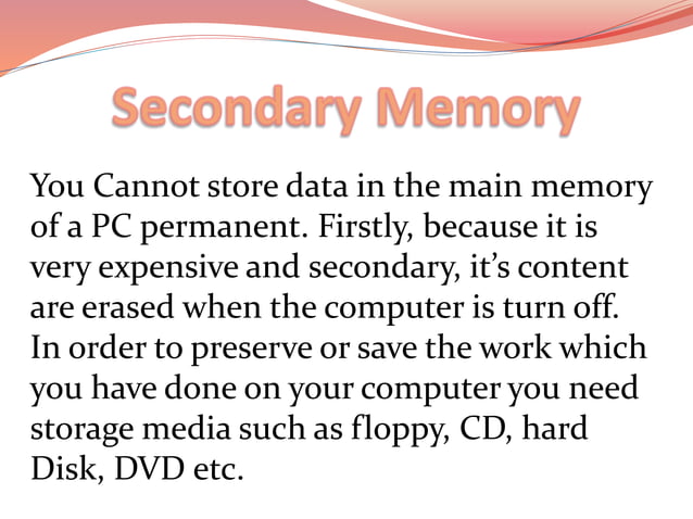 Computer memory presentation | PPTX | Computing | Technology & Computing