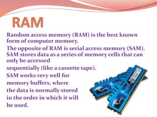 Computer memory presentation | PPTX