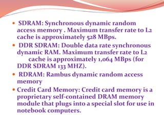 Computer memory presentation | PPTX