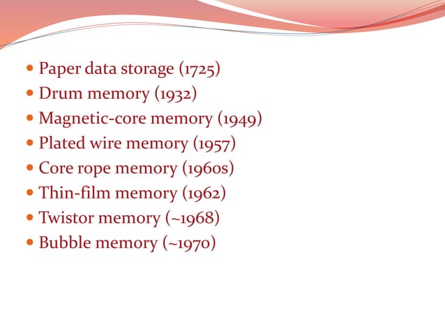 Computer memory presentation | PPTX | Computing | Technology & Computing