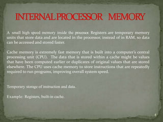 Computer memory presentation | PPTX