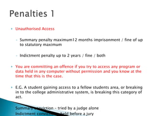 Computer misuse act new 13 12-11 | PPT