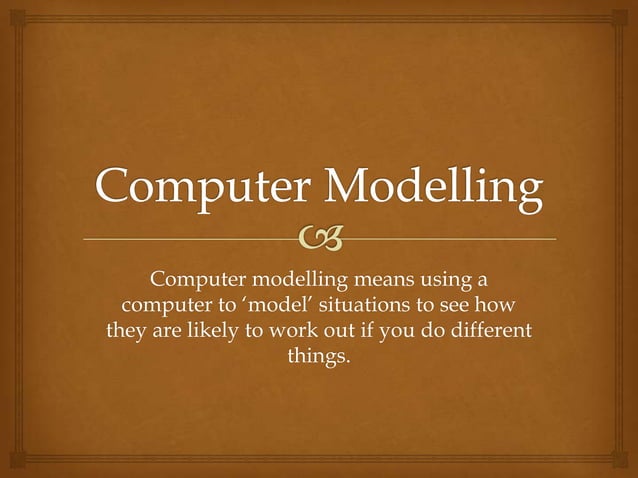Computer modelling | PPT