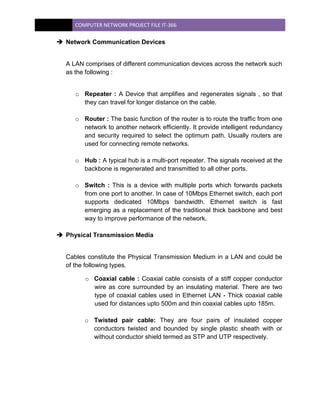 Computer network Report | PDF